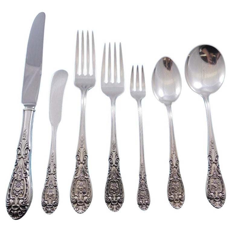 Southern Grandeur by Easterling Sterling Silver Flatware 12 Set Service ...