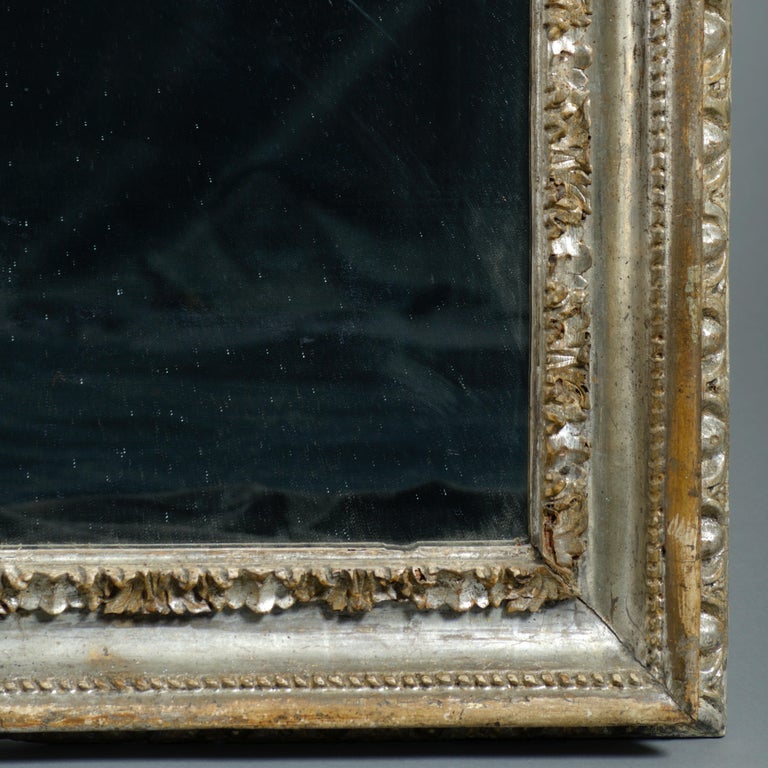 Southern Italian Silvered Wood Mirror For Sale at 1stDibs
