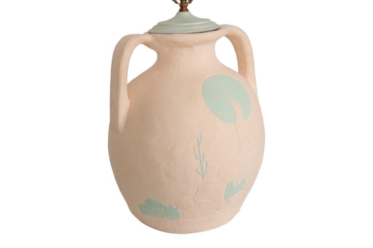 Southwestern Earthenware Amphora Table Lamp For Sale at 1stDibs