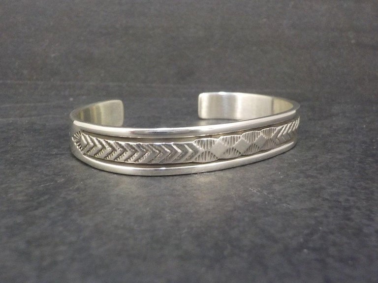 Southwestern Sterling Cuff Bracelet Bruce Morgan For Sale at 1stDibs