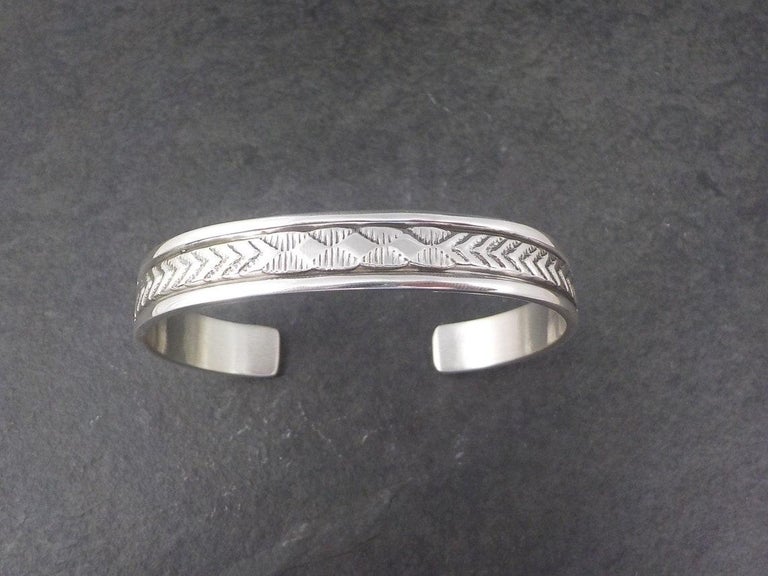 Southwestern Sterling Cuff Bracelet Bruce Morgan For Sale at 1stDibs
