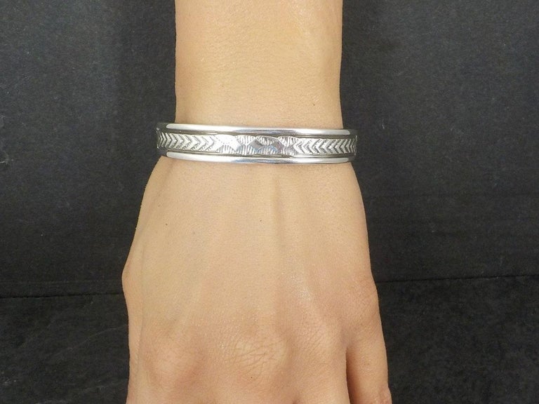 Southwestern Sterling Cuff Bracelet Bruce Morgan For Sale at 1stDibs