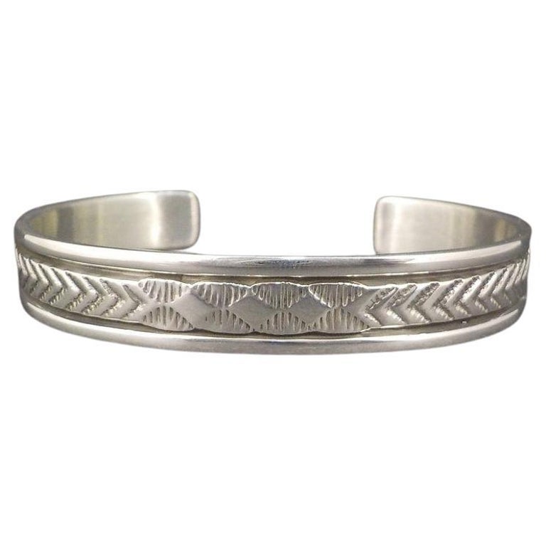 Southwestern Sterling Cuff Bracelet Bruce Morgan For Sale at 1stDibs