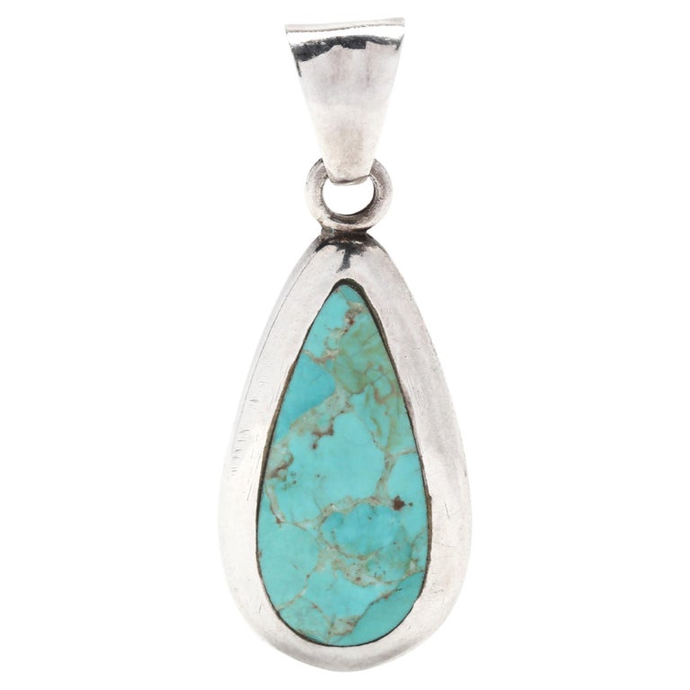 Southwestern Turquoise Pendant, Sterling Silver, Southwestern For Sale ...