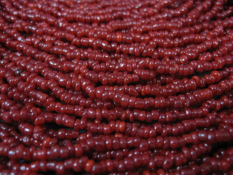 Southwestern Vintage 40 Strand Coral Bead Necklace For Sale at 1stDibs