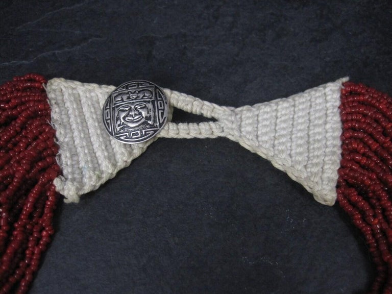 Southwestern Vintage 40 Strand Coral Bead Necklace For Sale at 1stDibs