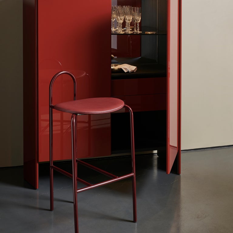 SP01 Michelle High Bar Stool in Gold Chrome, Made in Italy For Sale at ...