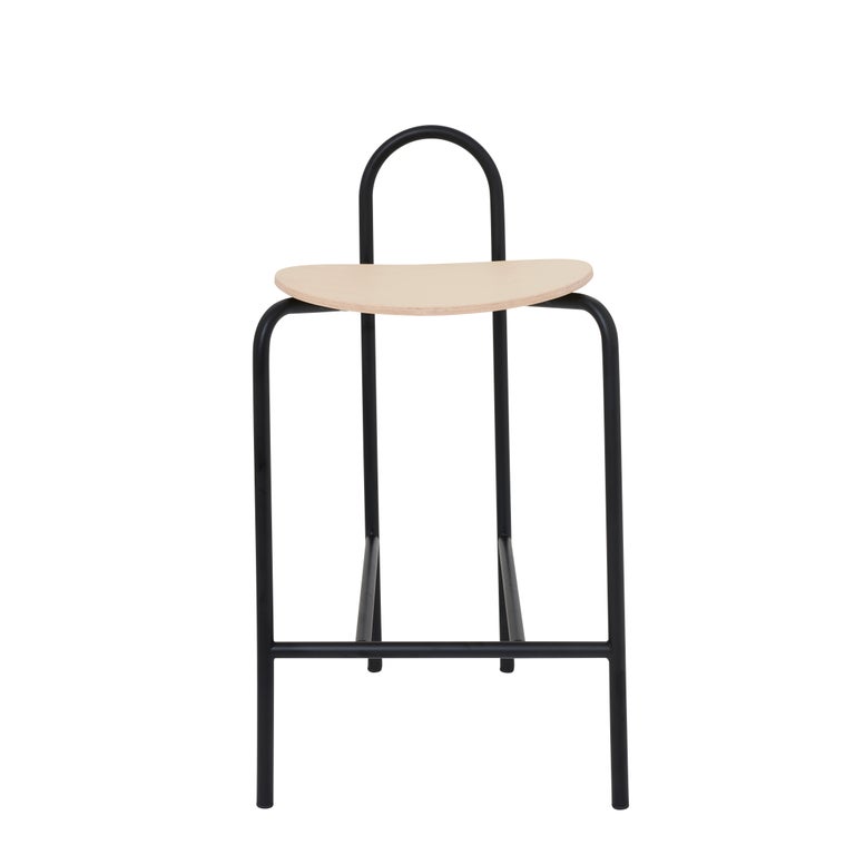 SP01 Michelle Low Bar Stool in Natural Ash, Made in Italy For Sale at ...