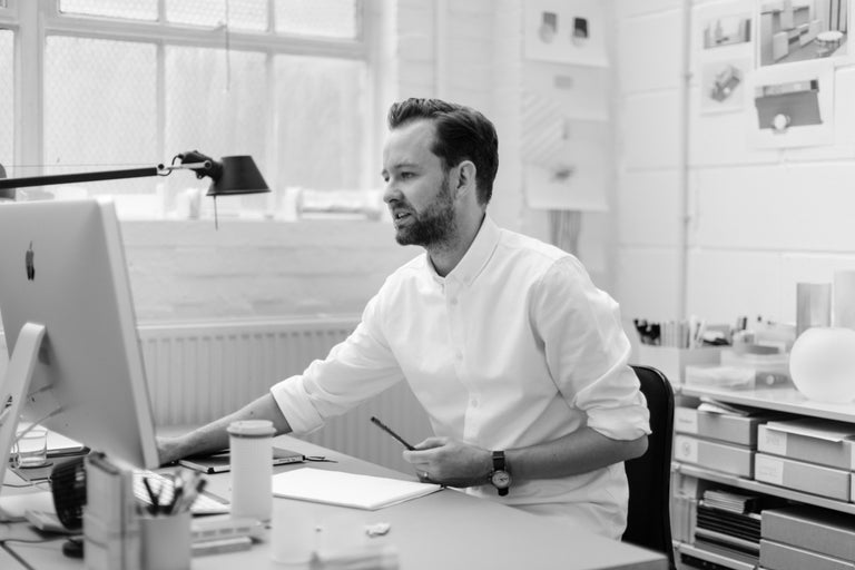 SP01 Michelle Stool in Satin Black, Made in Italy For Sale at 1stDibs