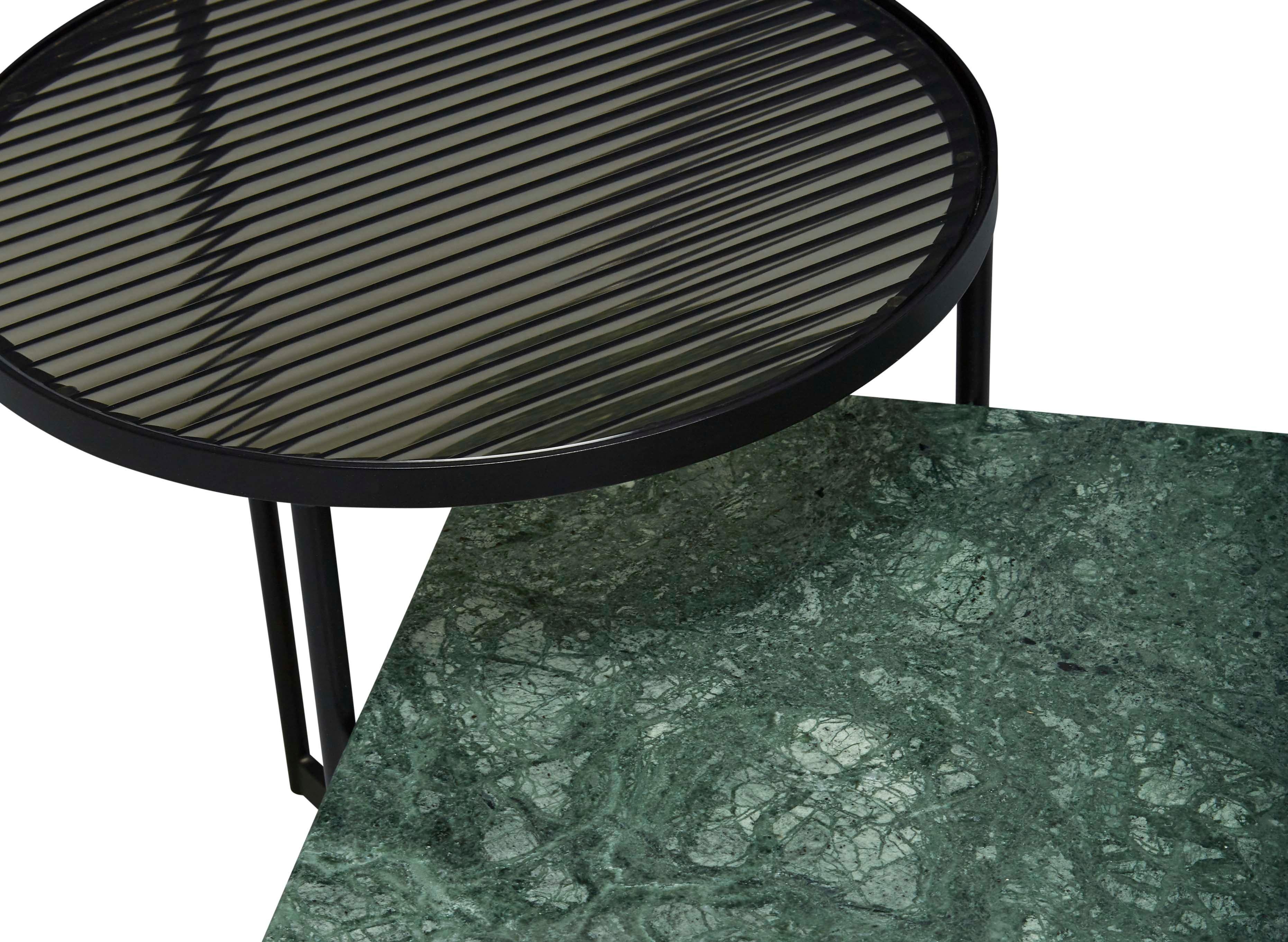 SP01 Mohana Medium Side Table in Black Marquina Marble, Made in Italy For Sale at 1stDibs