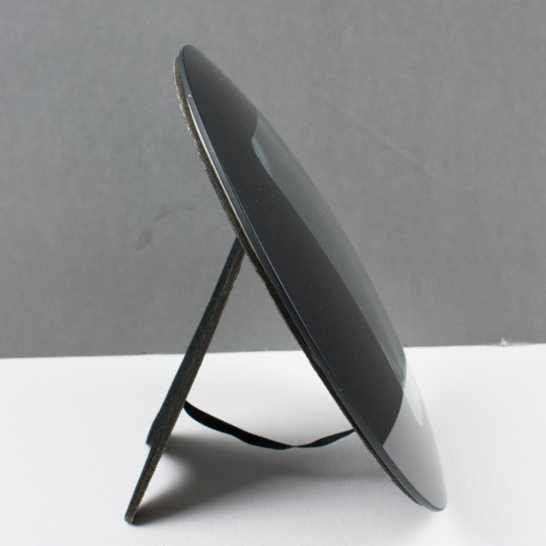 Space Age Black Glass Round Picture Frame For Sale at 1stDibs | black ...