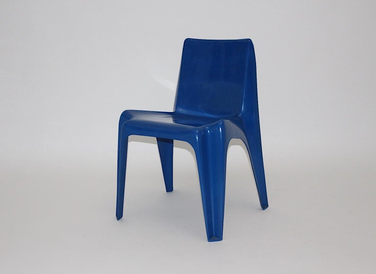 Space Age Blue Vintage Bofinger Chair BA 1171 by Helmut Bätzner, 1960s ...