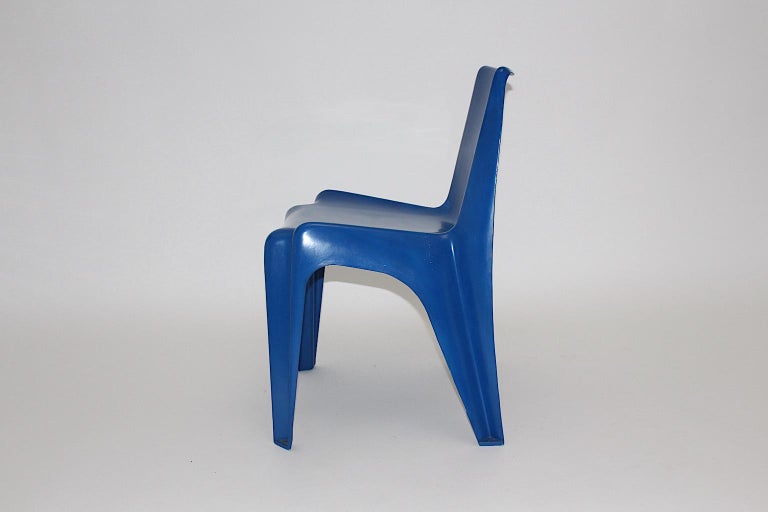 Space Age Blue Vintage Bofinger Chair BA 1171 by Helmut Bätzner, 1960s ...