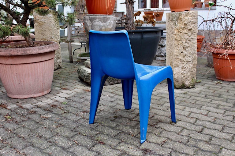 Space Age Blue Vintage Bofinger Chair BA 1171 by Helmut Bätzner, 1960s ...