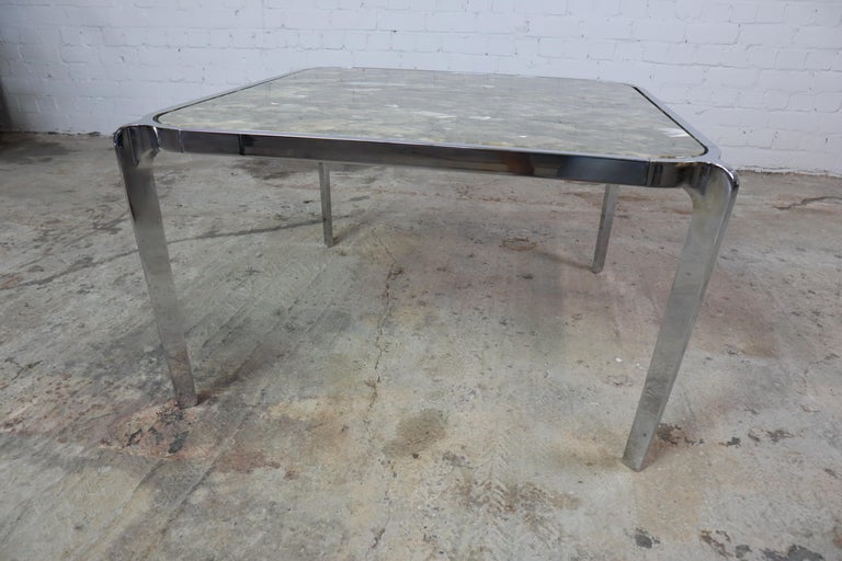 Space Age Coffee Table in Chrome and Quartzite For Sale at 1stDibs
