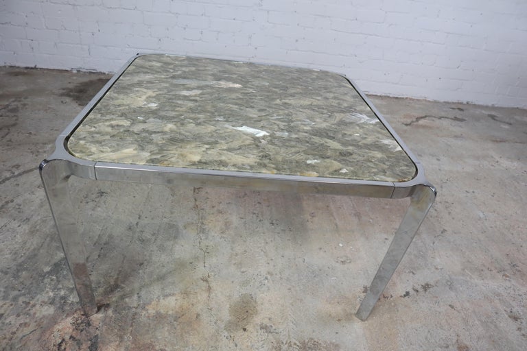 Space Age Coffee Table in Chrome and Quartzite For Sale at 1stDibs