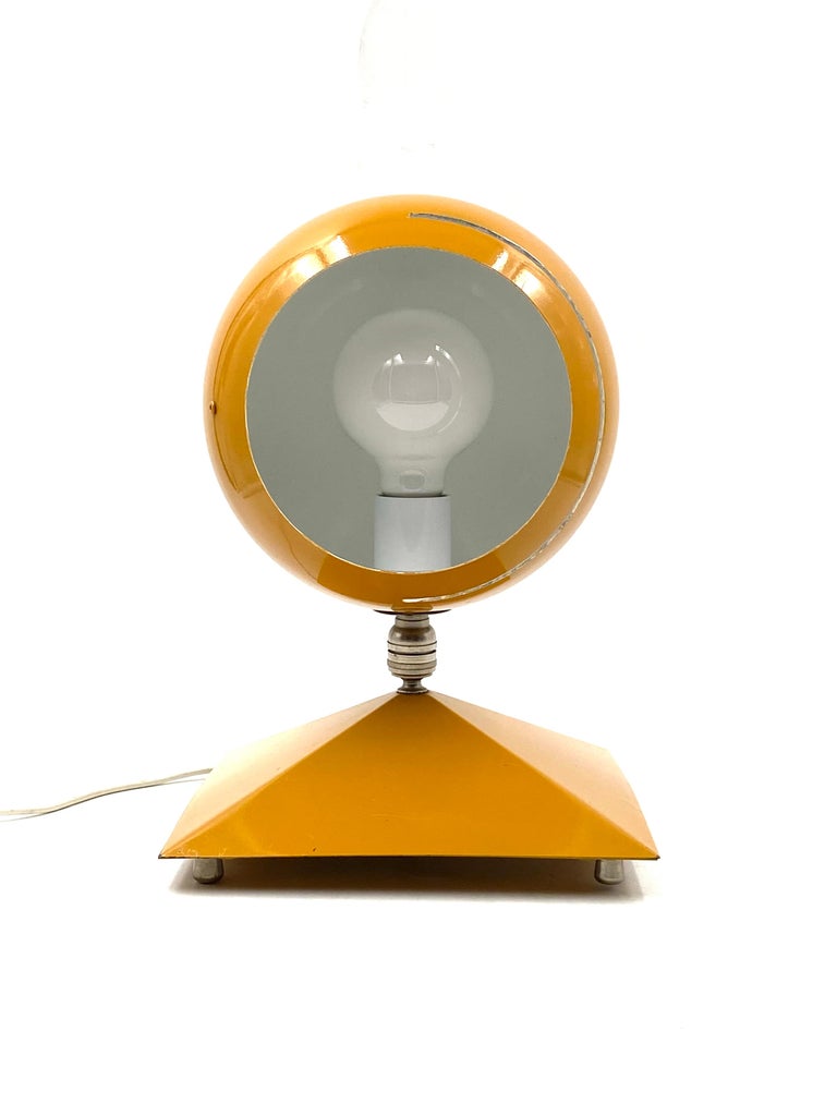 Space Age Eyeball Yellow Table Lamp, Italy, 1970s For Sale at 1stDibs