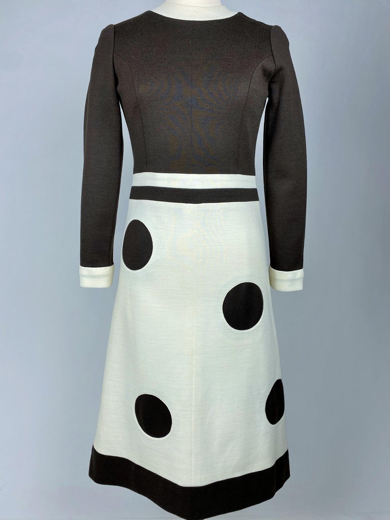 Space Age French Jersey Dress in the style of Pierre Cardin Circa 1975 ...