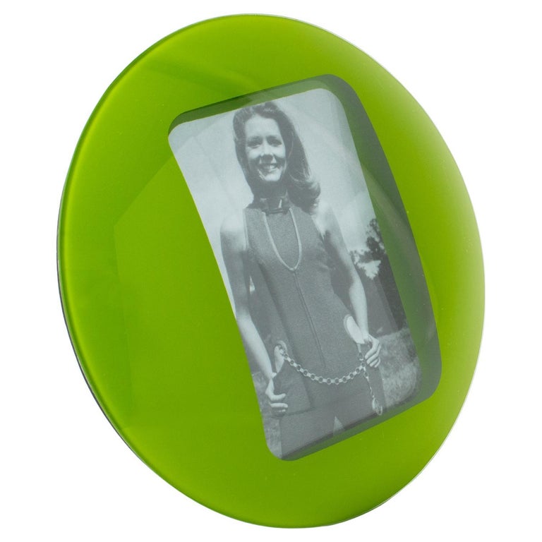 Space Age Green Glass Picture Frame For Sale at 1stDibs