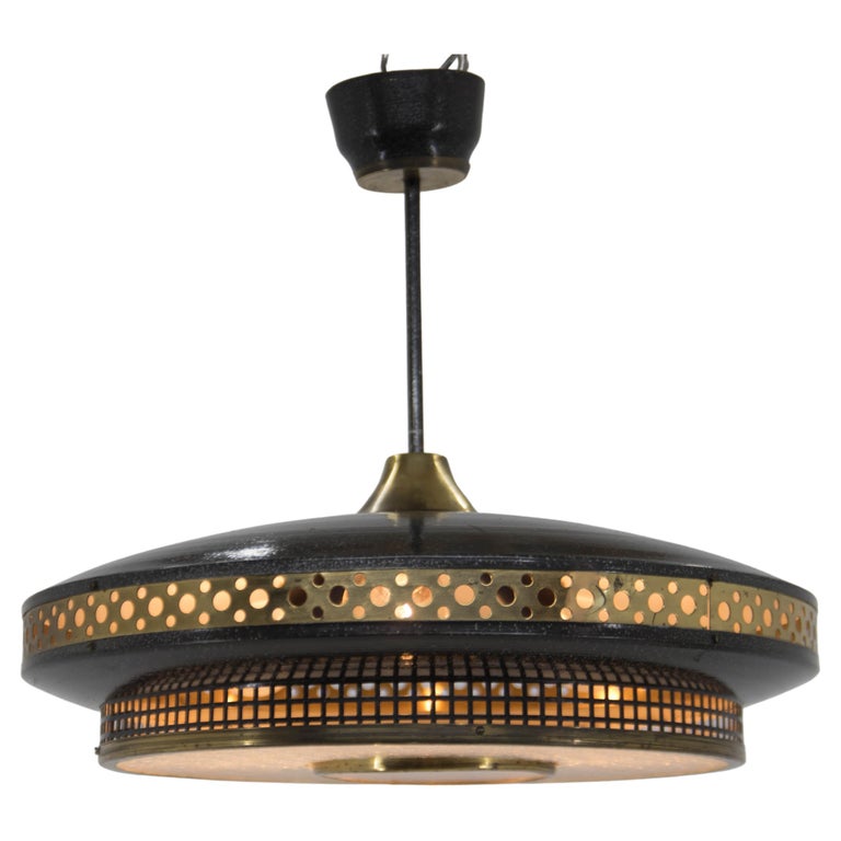 Space Age Metal Pendant by Ludib Bratislava, 1960s For Sale at 1stDibs