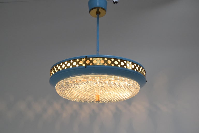 Space Age Metal Pendant by Ludib Bratislava, 1960s For Sale at 1stDibs
