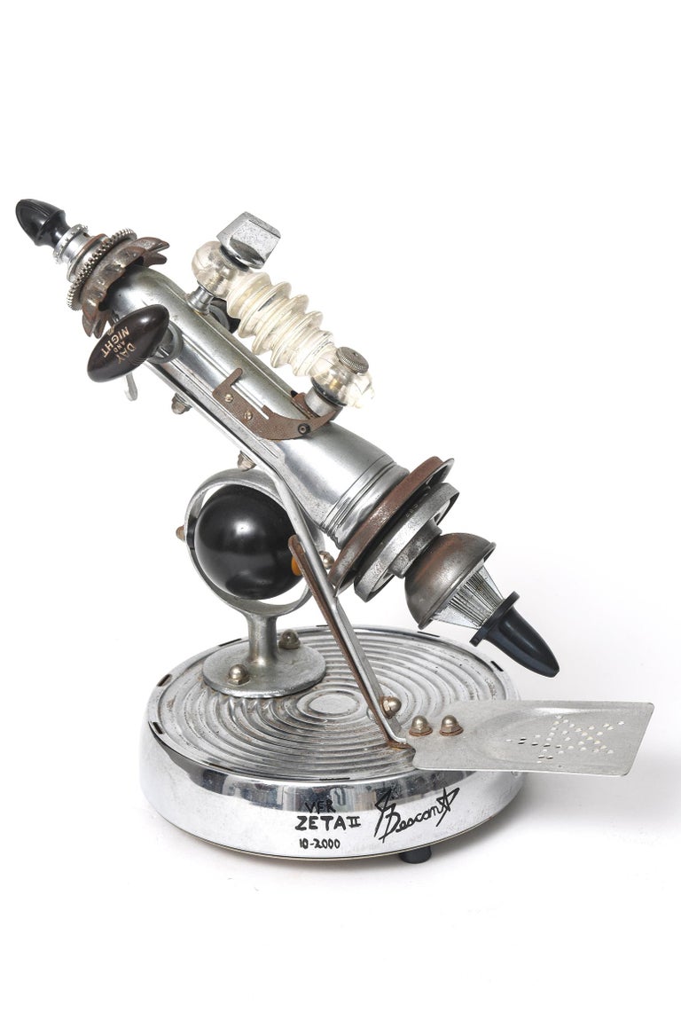 Space Age Metal Rocket Art Sculpture For Sale at 1stDibs