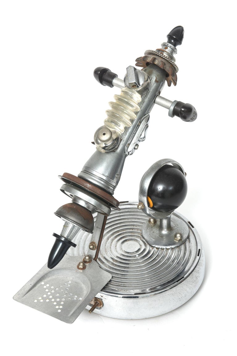 Space Age Metal Rocket Art Sculpture For Sale at 1stDibs