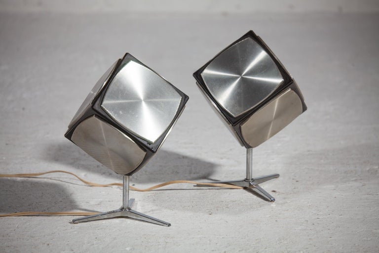 Space Age Music Cube Speaker Boxes, Set of Two designed by Grundig ...