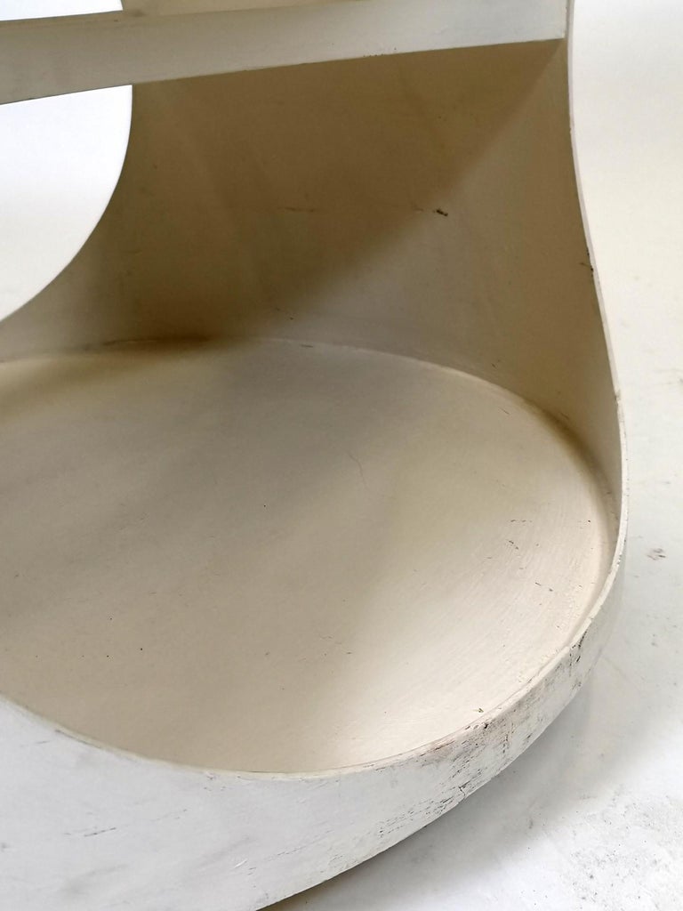 Space Age Painted Wooden Side Table with two Shelves, 1960s For Sale at ...