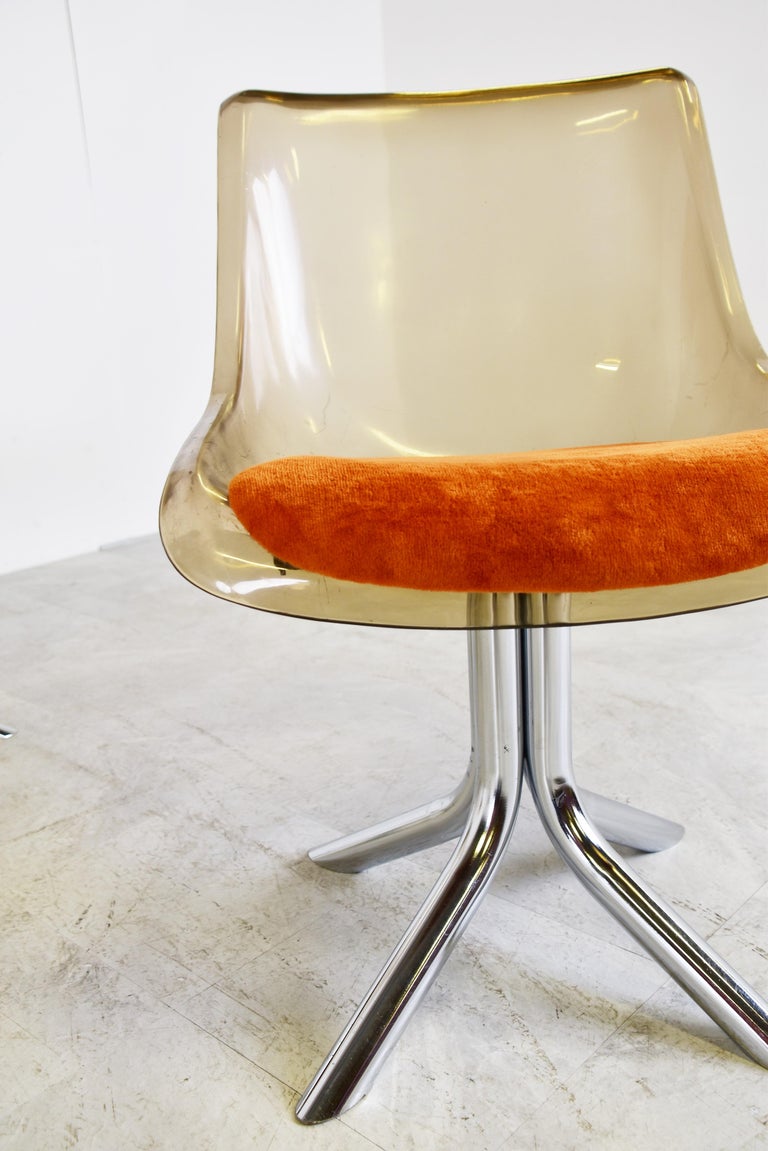 Space Age Plexiglass Chairs, 1970s For Sale at 1stDibs