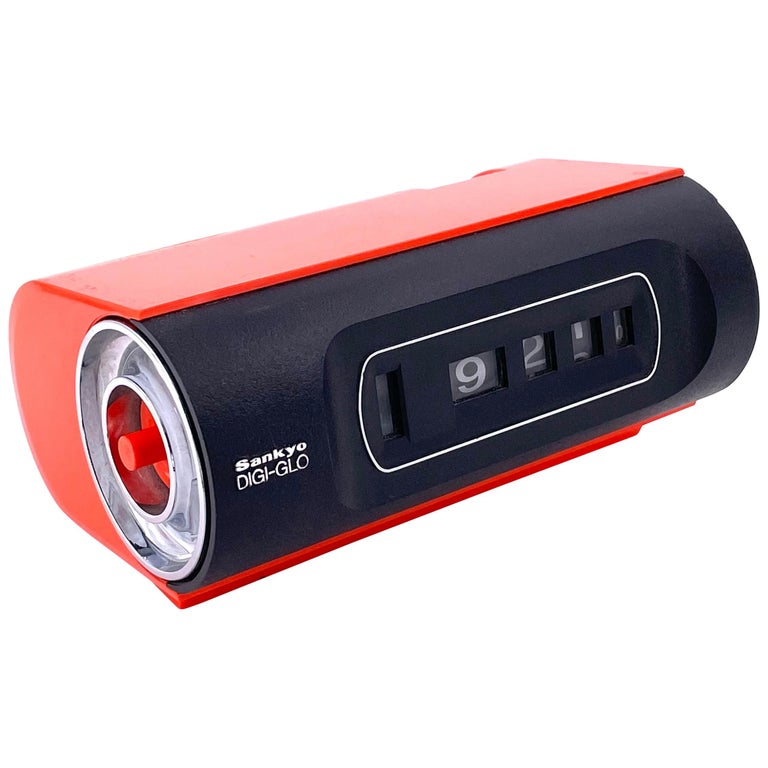 Space Age Rare Alarm Clock by Sankyo Japan Digi-Glo at 1stDibs