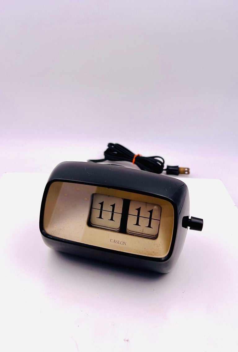 Space Age Rare Flip Electric Clock by Caslon For Sale at 1stDibs