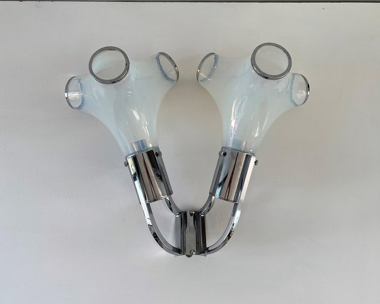 Space Age Sconce Designed by Aldo Nason for Mazzega in Murano Glass, ca ...