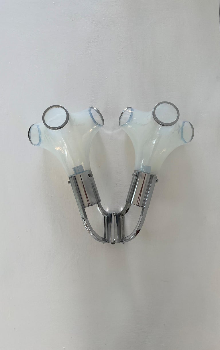 Space Age Sconce Designed by Aldo Nason for Mazzega in Murano Glass, ca ...