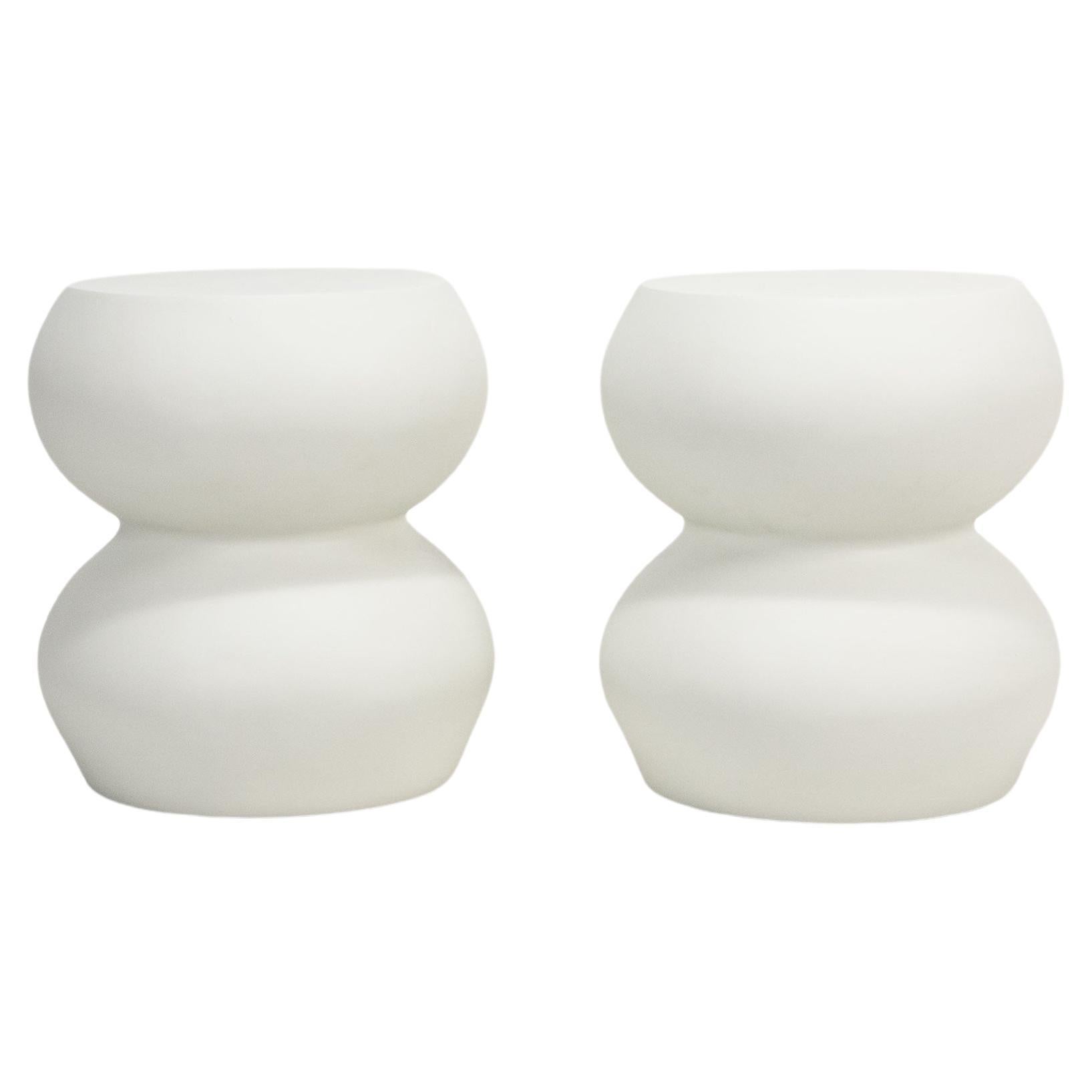 1970s round red side table from OPAL in Space Age design with smoked ...