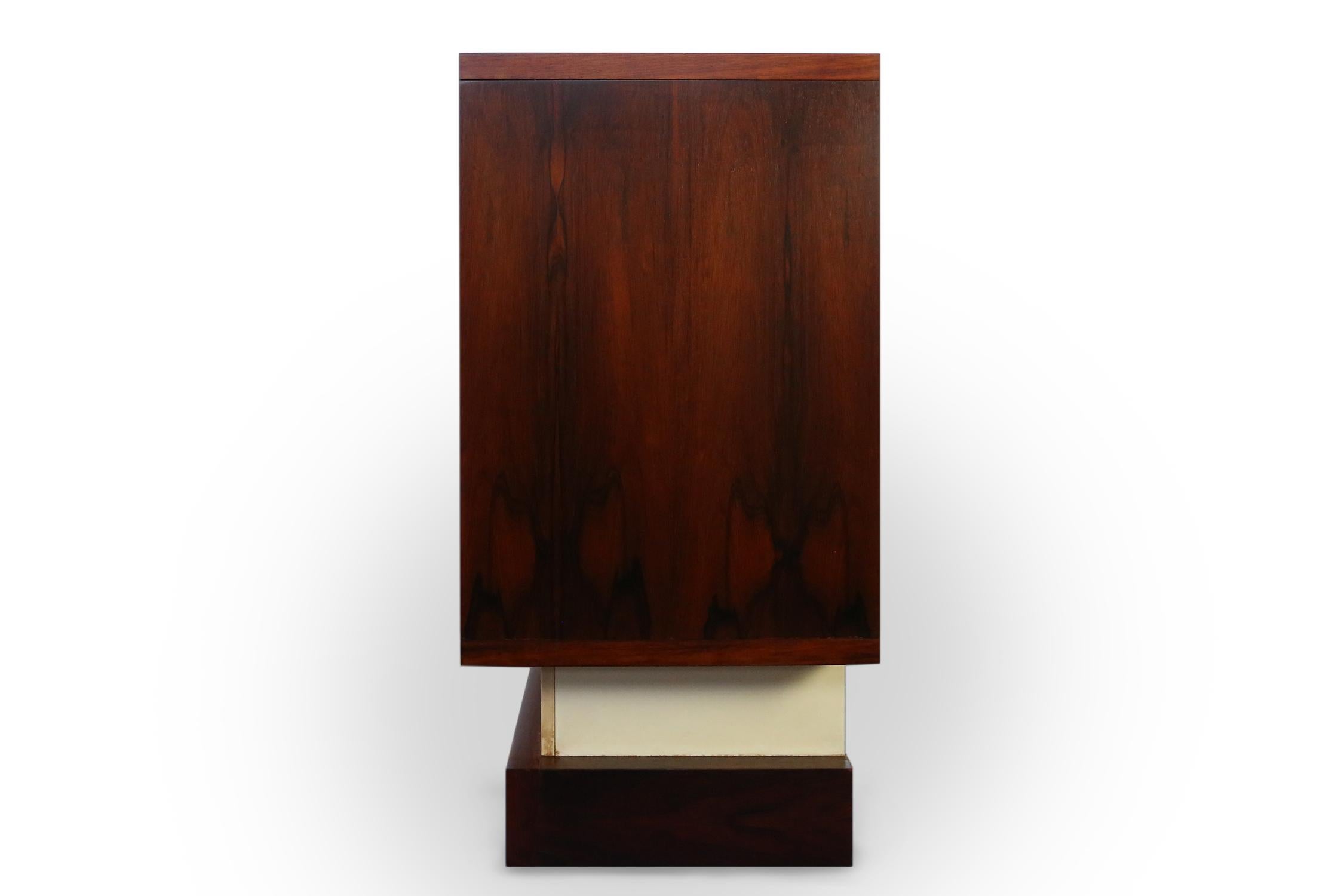 Space Age Sideboard in Rosewood and Fiberglass, Philippon and Lecoq ...