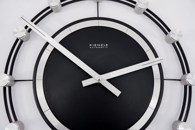 Space Age Sunburst Wall Clock by Kienzle Automatic in Aluminium, 1960s ...