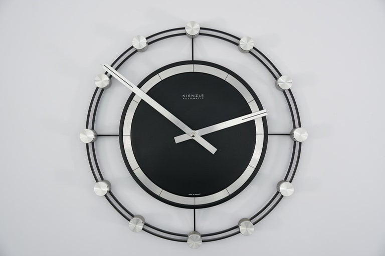 Space Age Sunburst Wall Clock by Kienzle Automatic in Aluminium, 1960s ...