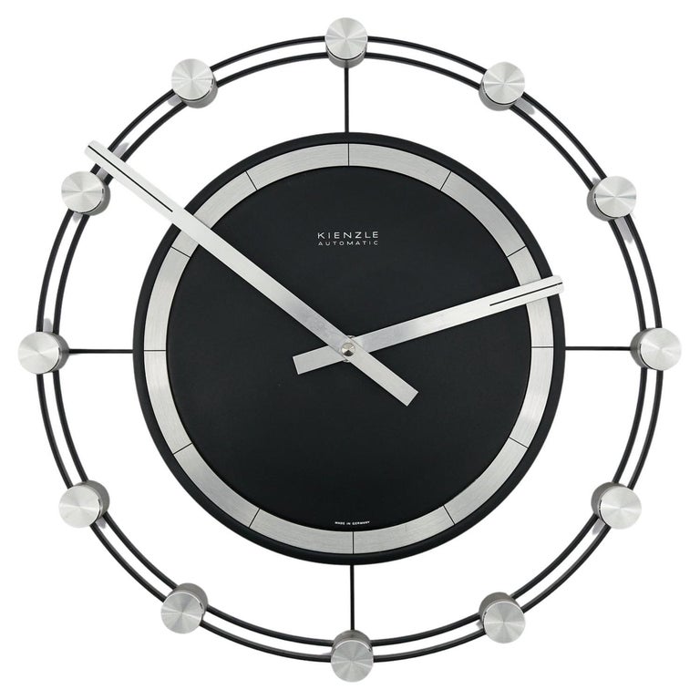 Space Age Sunburst Wall Clock by Kienzle Automatic in Aluminium, 1960s ...