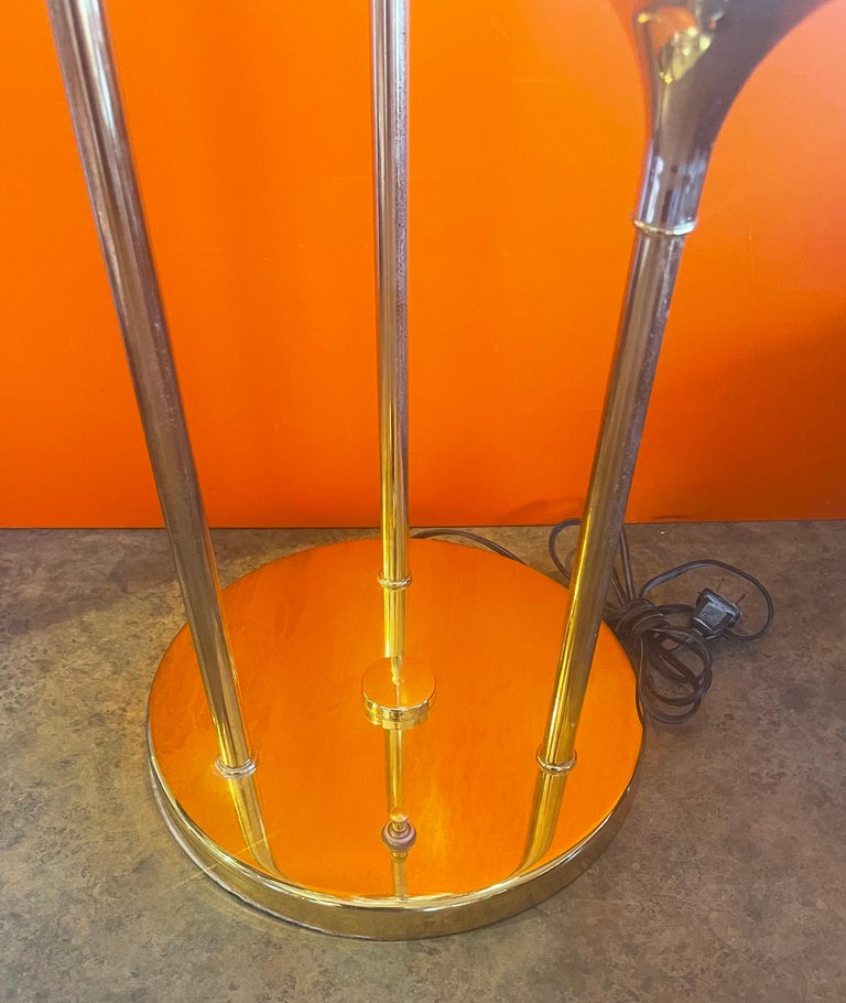 Space Age Triple Globe Table Lamp in Brass For Sale at 1stDibs