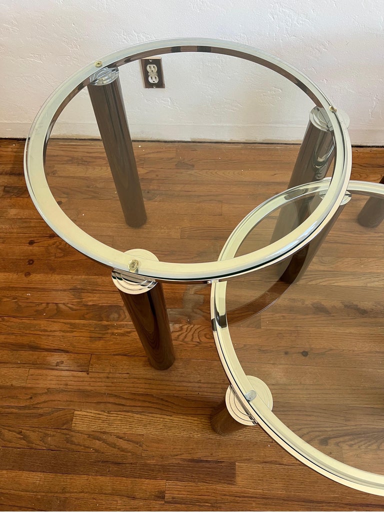 Space-Age Tubular Chrome Swivel Nesting Tables, Set of 3 For Sale at ...