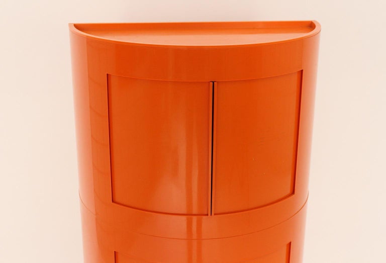 Space Age Vintage Orange Plastic Commodes Giorgina Castiglioni Italy ...