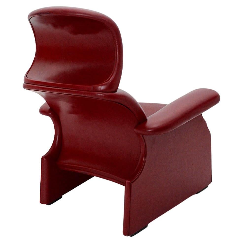 Space Age Vintage Red San Luca Lounge Chair Achille Piero Castiglioni ...