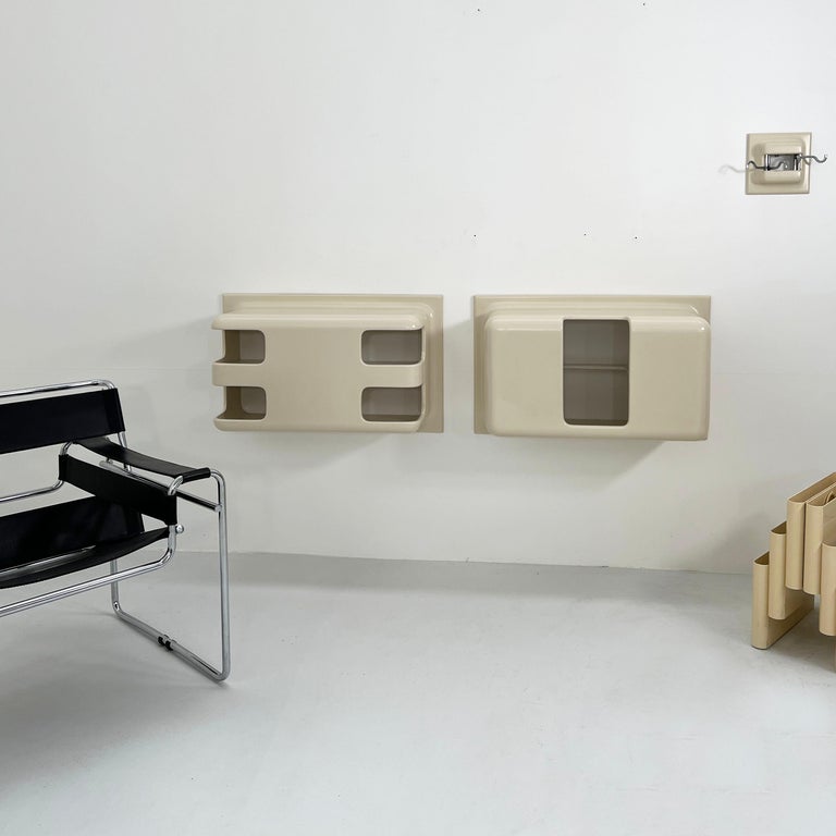 Space Age Wall Shelves / Bar Unit and Coat Hanger, 1970s at 1stDibs