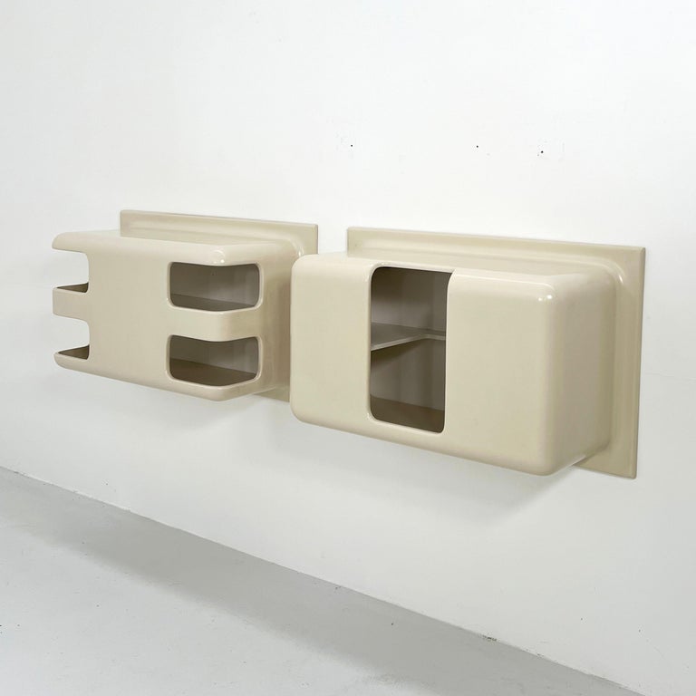 Space Age Wall Shelves / Bar Unit and Coat Hanger, 1970s at 1stDibs