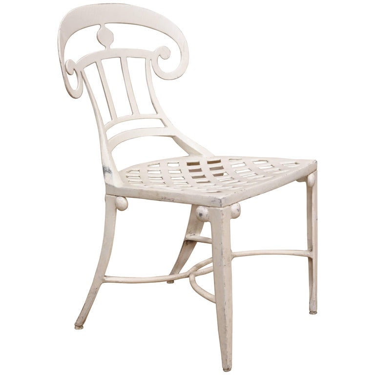 Spade Back Cast Aluminium Saber Leg Garden Dining Chair from Tavern on ...