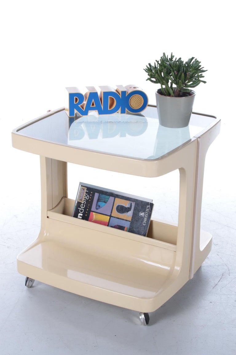 Spage Age Trolley Side Table Vintage, 1960s, France at 1stDibs