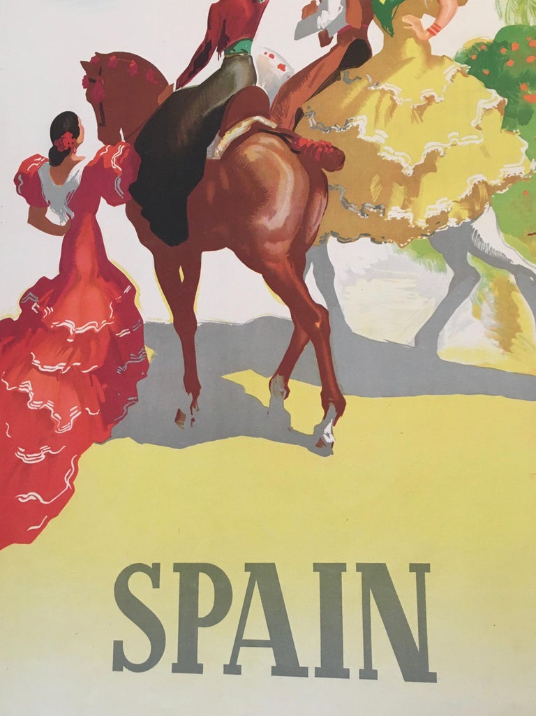 Spain Tourism Original Vintage Poster Flamenco Dancers, 1941 For Sale ...