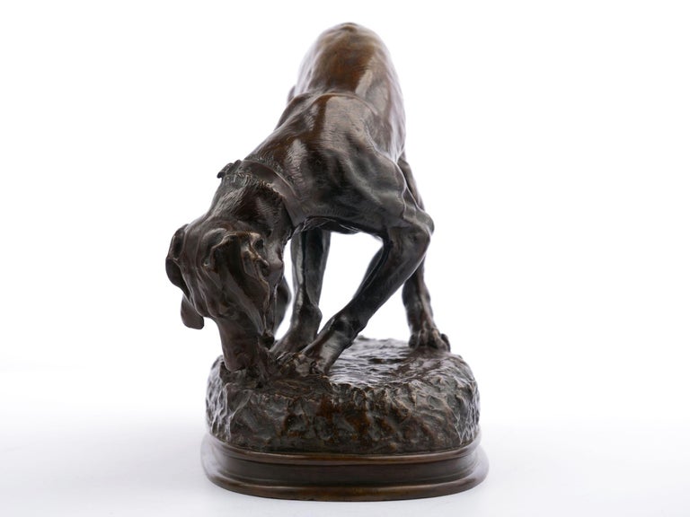 “Spaniel with his Catch” American Western Bronze Sculpture by Alexander ...