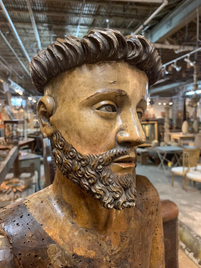 Spanish 17th Century Santo Statue at 1stDibs